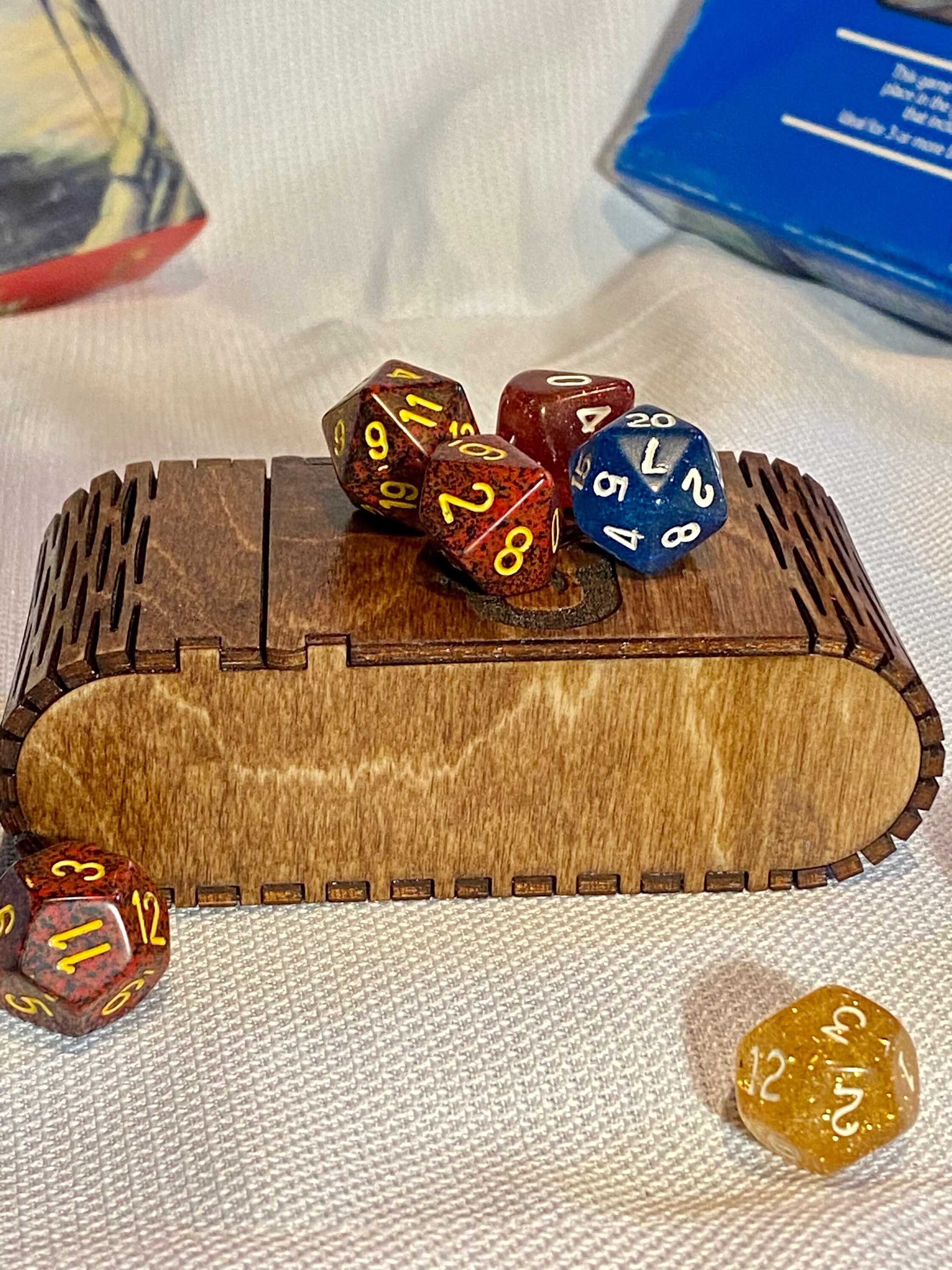 Laser Engraved/cut Wooden Dice Box | Etsy
