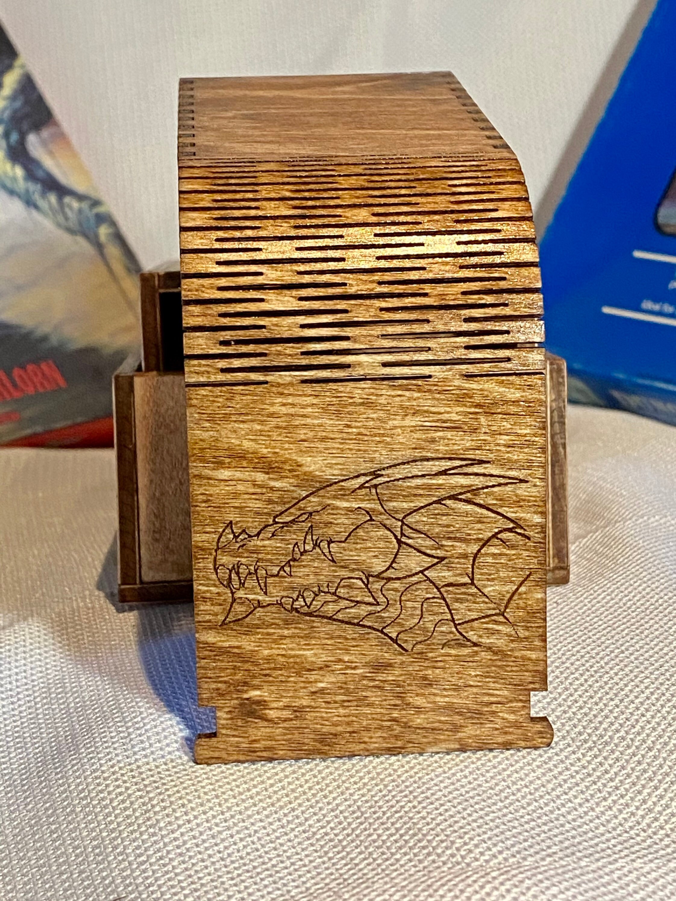 Laser Engraved/cut Wooden Dice Box - Etsy