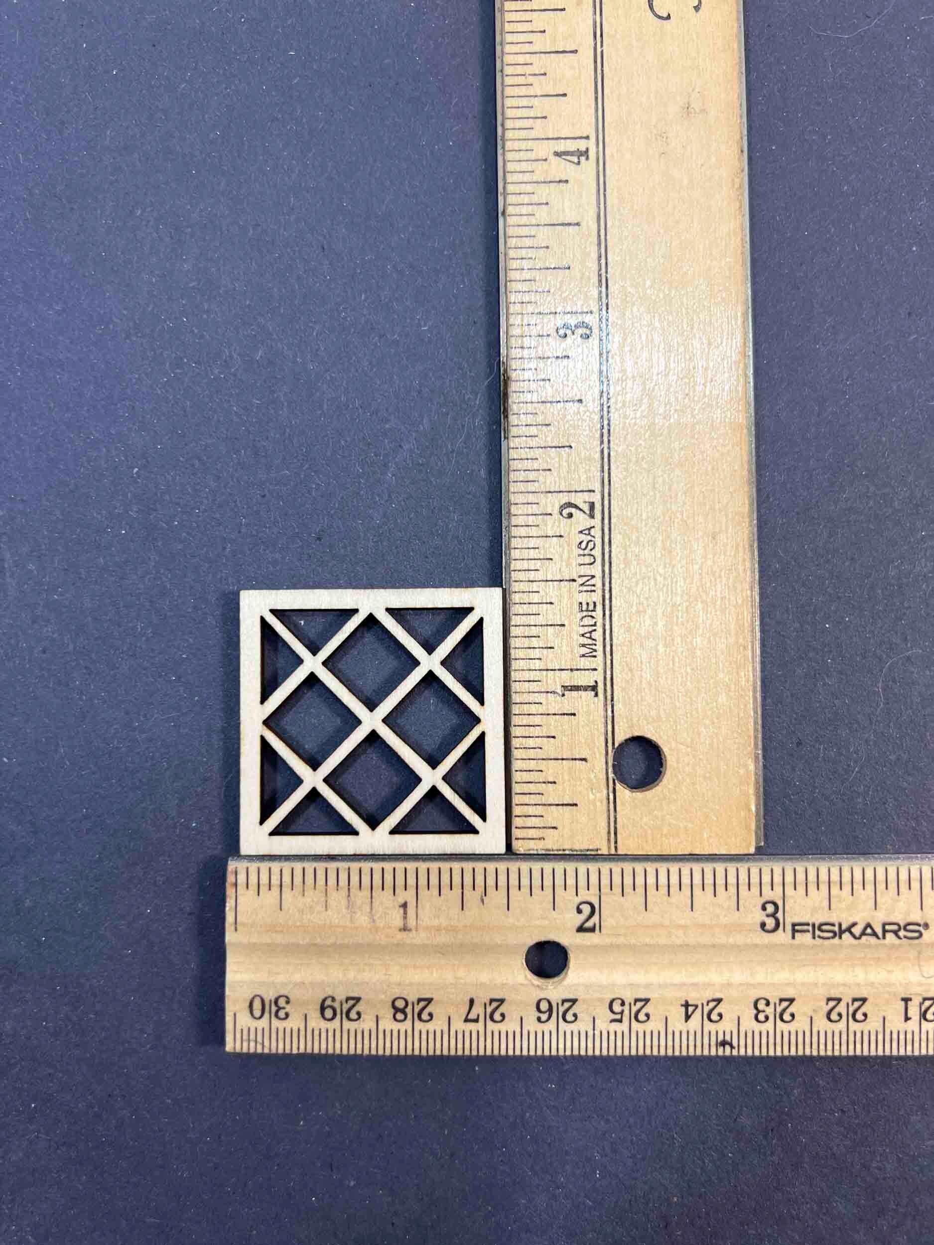 Miniature Square Window Insert/panel Lattice Style for Dollhouse ...