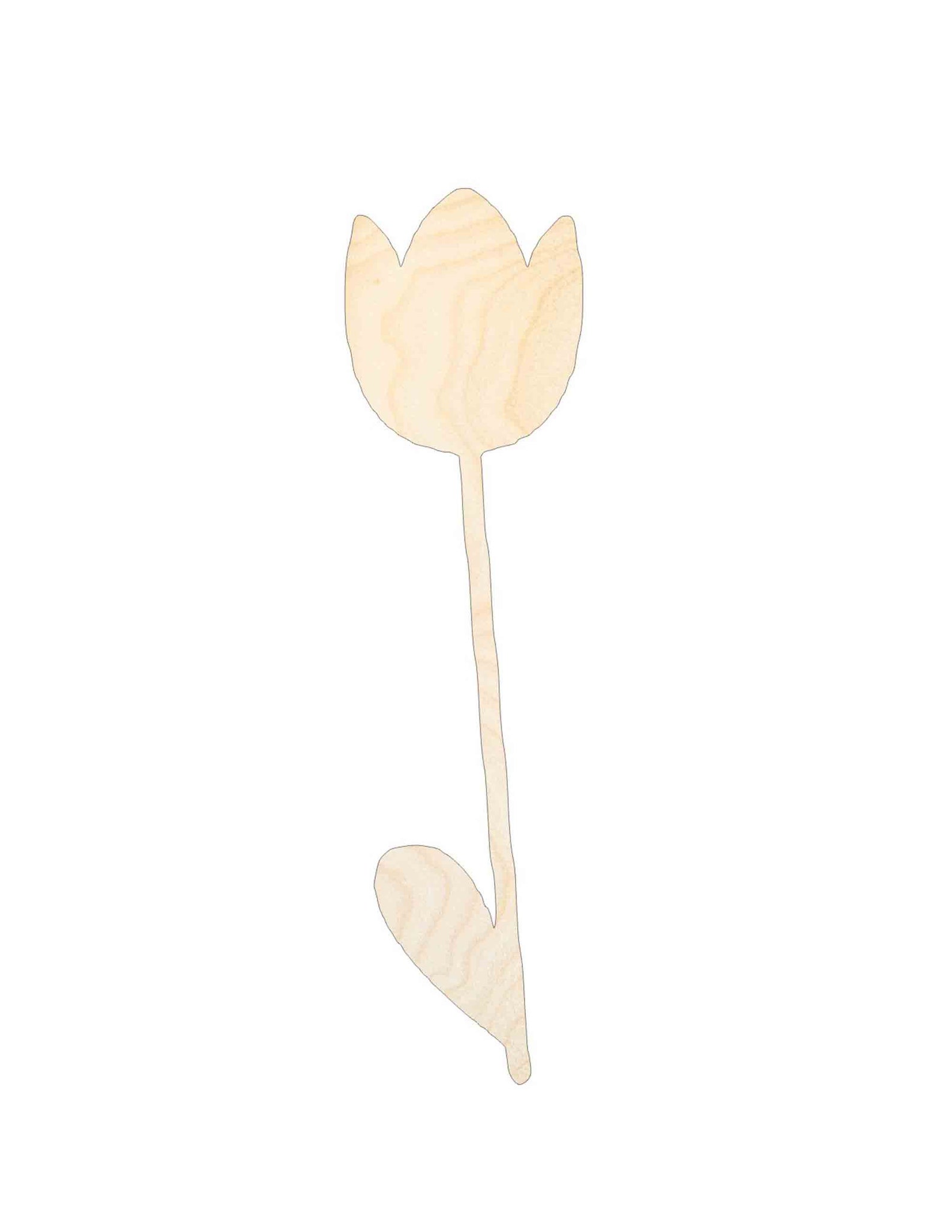 Unpainted Wooden Flowers-tulip 1 - Etsy