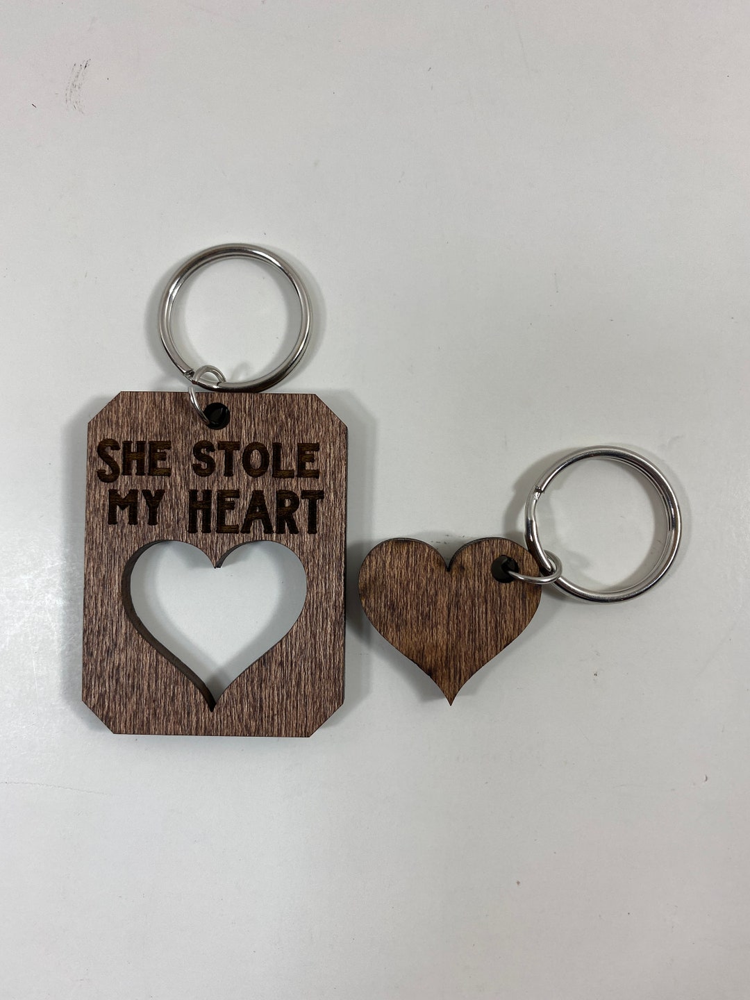 Heart Shaped Two Piece Key Chain With Saying Style 2 - Etsy
