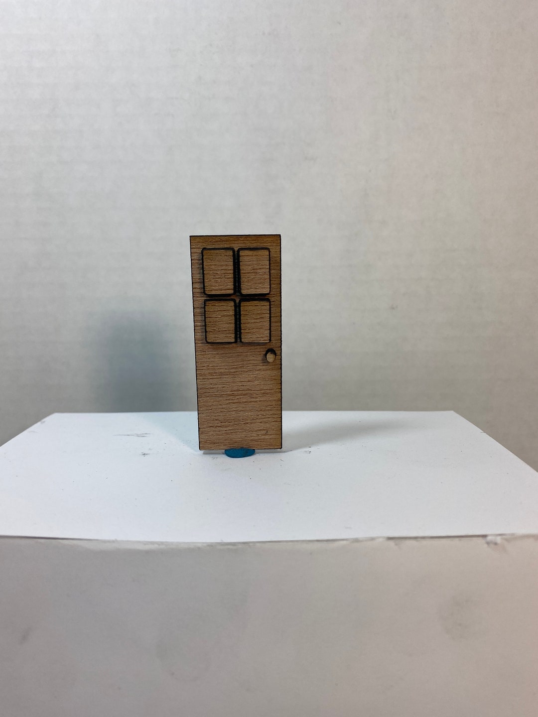 Miniature Unfinished Wood Door A - Dollhouse, Diorama, Tabletop Terrain ...