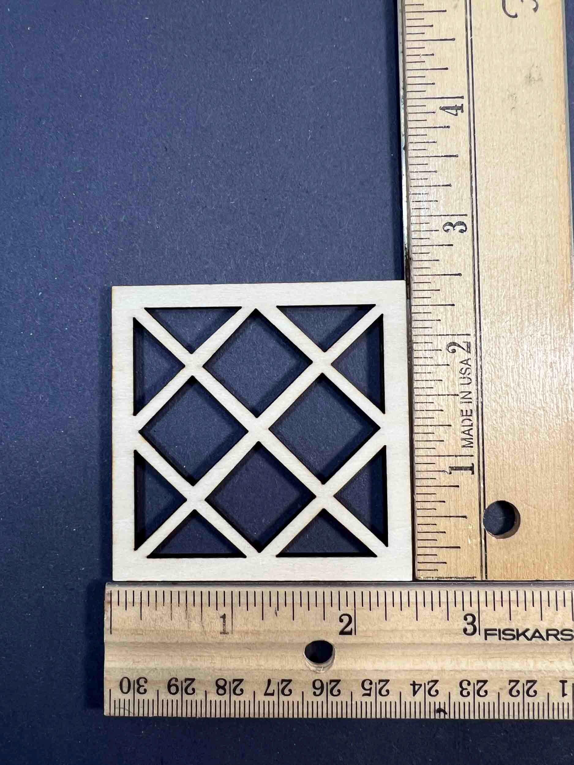 Miniature Square Window Insert/panel Lattice Style for Dollhouse ...