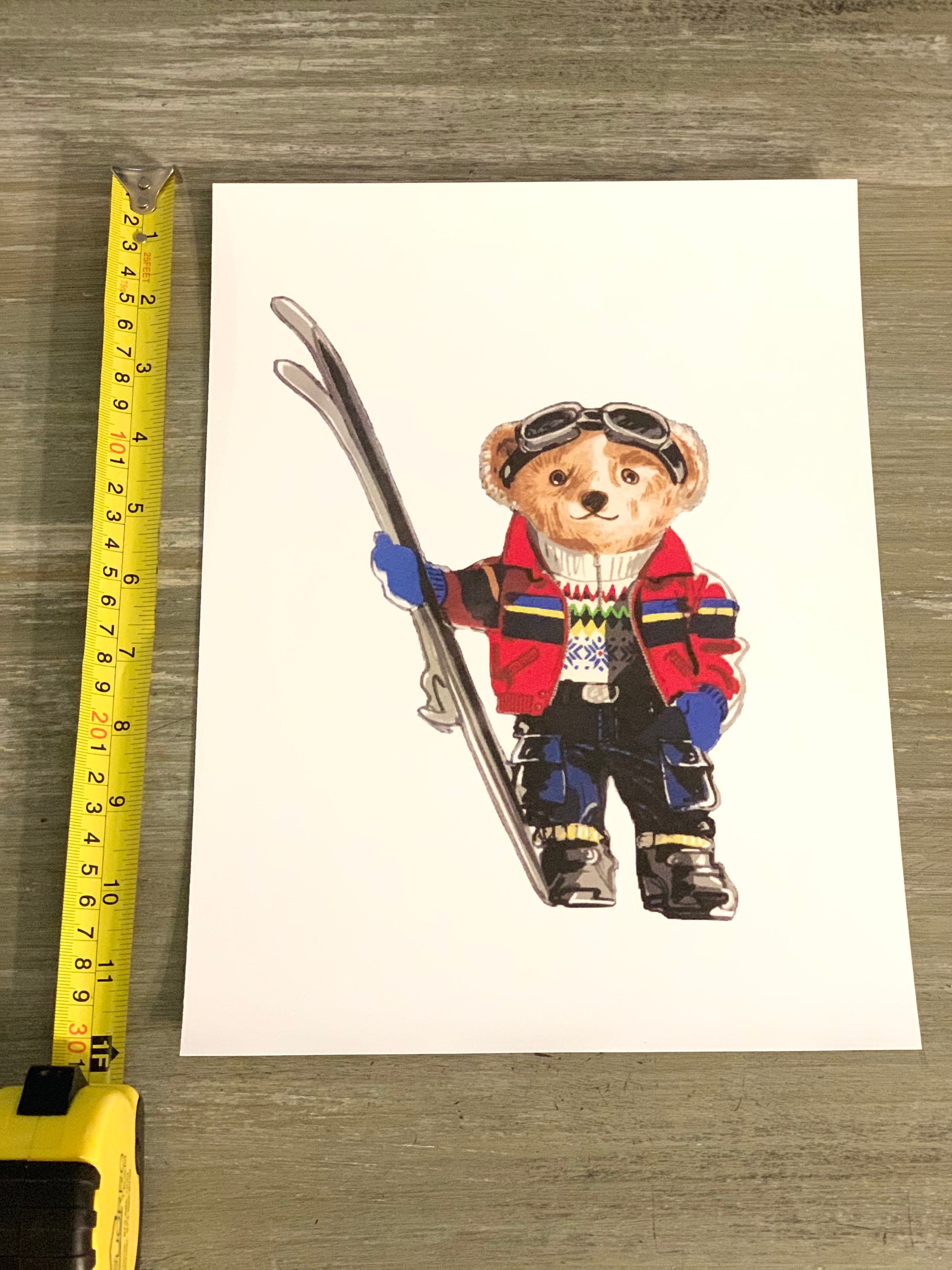9X12 Polo Bear Print - Etsy