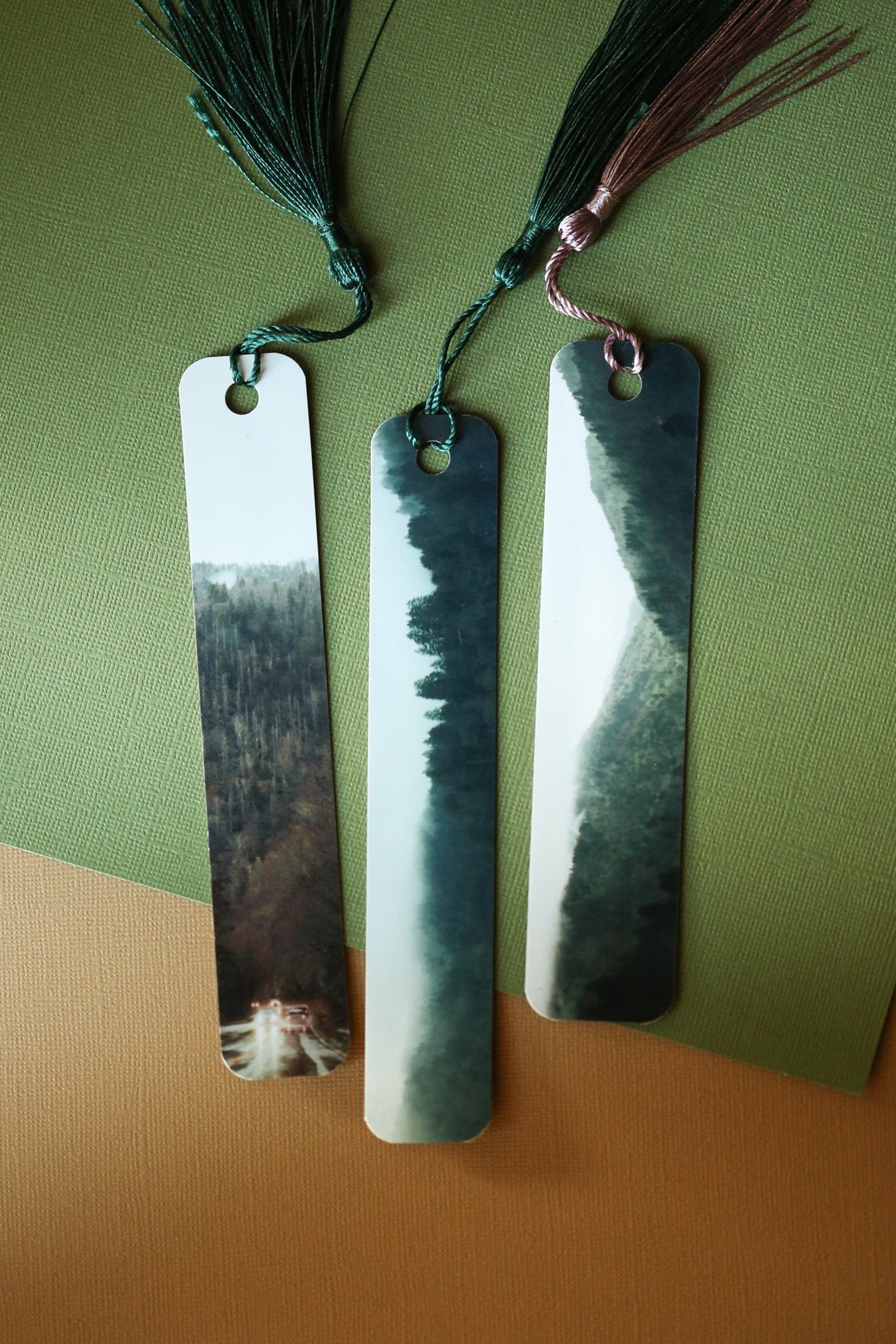 Handmade Bookmark, 3 Bookmarks, Landscape Bookmark, Bookish Gifts ...
