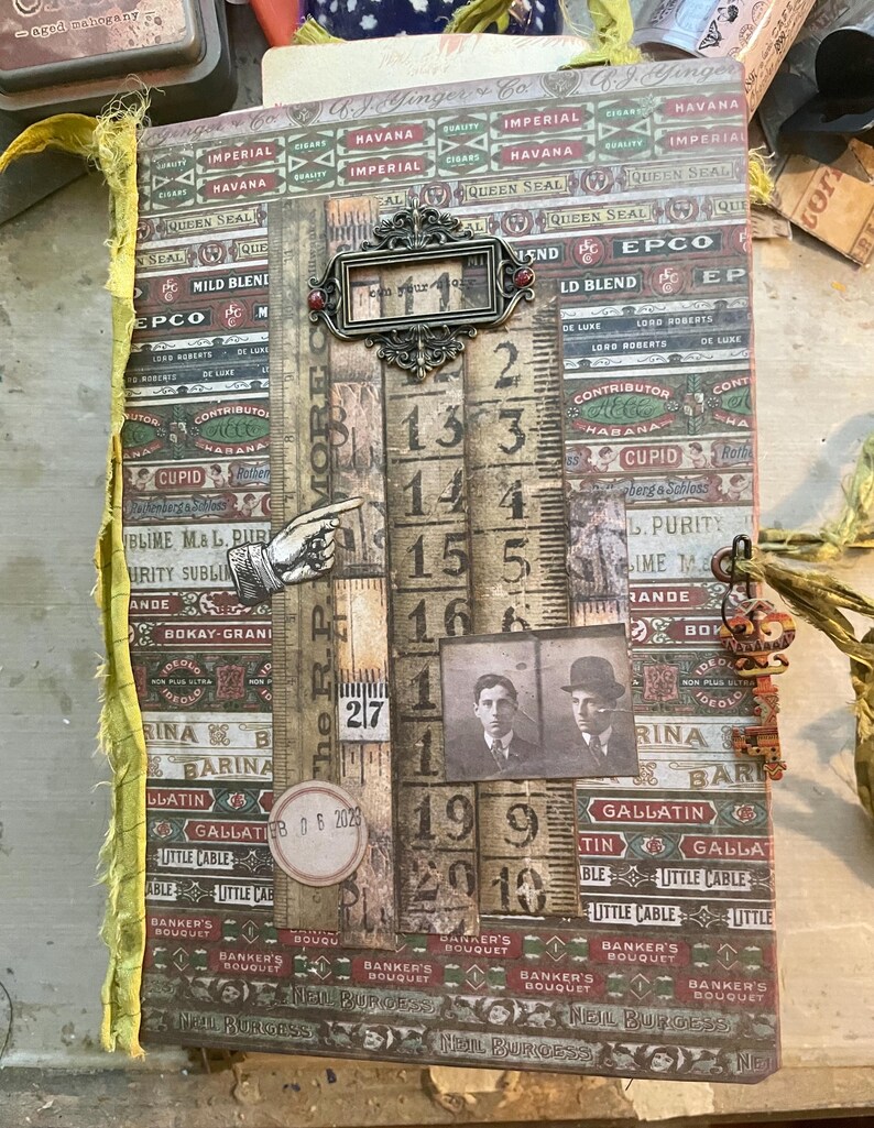 Handmade, Vintage, Gentleman-themed Embellished Junk Journal Book - Etsy