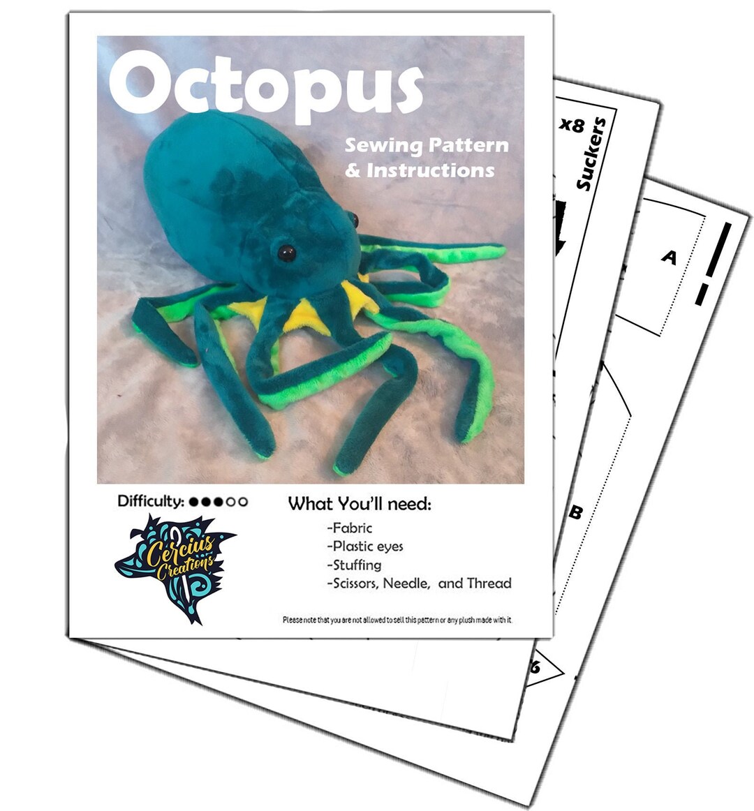 Octopus Plush Pattern - Etsy