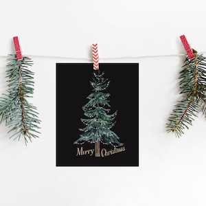 MERRY CHRISTMAS Sign Printable Sign Christmas Tree Print - Etsy