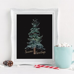 SEASONS GREETINGS Sign, Printable Sign, DIY Christmas Decor, Christmas ...