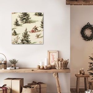 Holiday Wall Decor French Country Toile Christmas Canvas Print ...