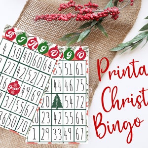 Christmas Bingo Set, Printable Bingo Set, Christmas Games, Bingo Set ...