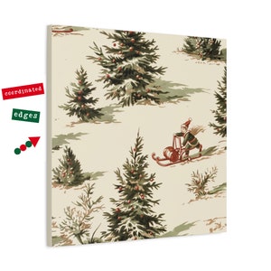 Holiday Wall Decor French Country Toile Christmas Canvas Print ...