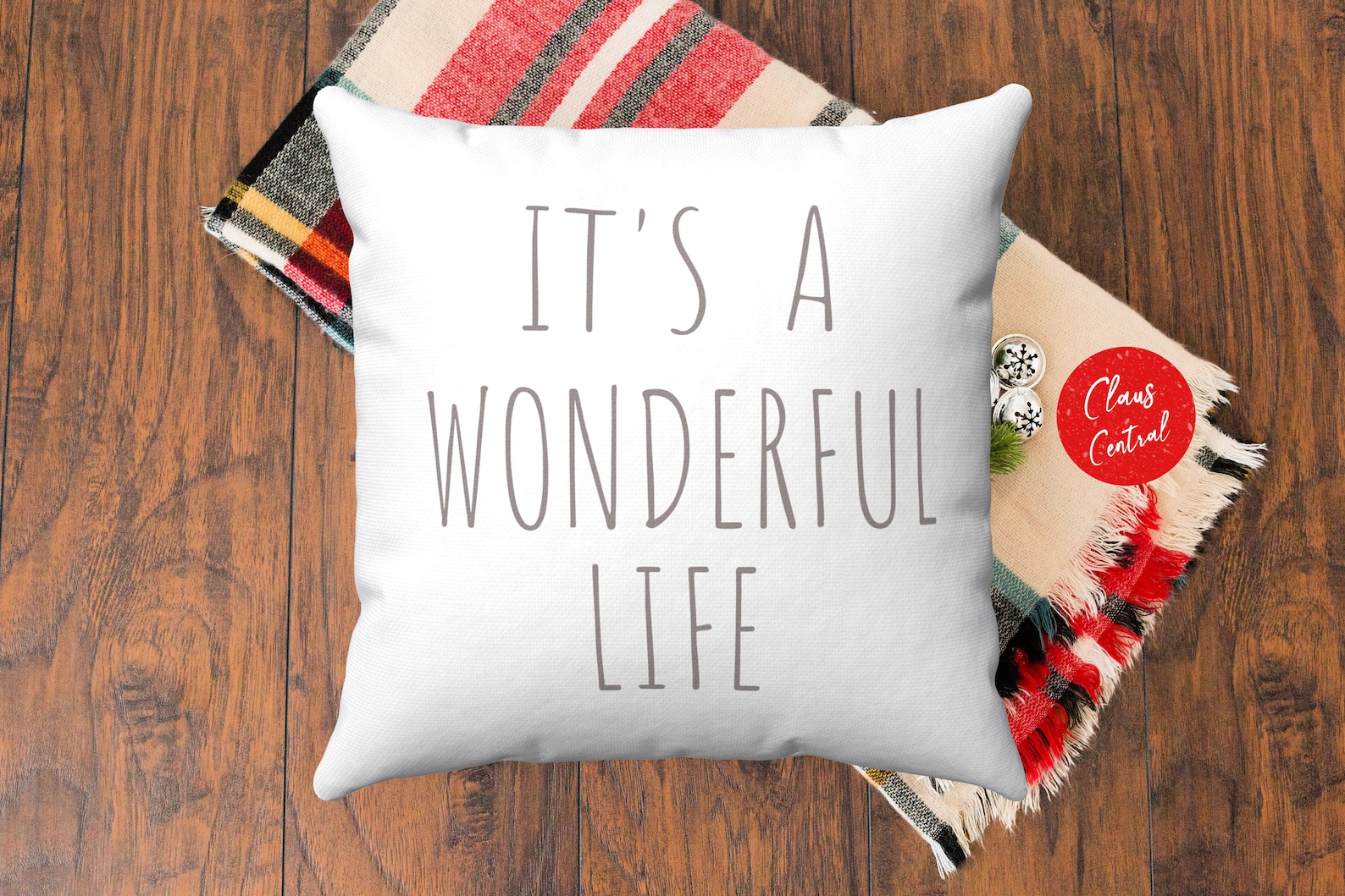 IT'S a WONDERFUL LIFE Pillow Cover Gray Print Multiple - Etsy