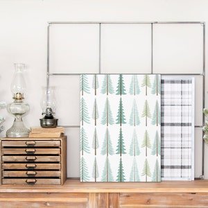 EVERGREEN TREES SIGN, Tree Print, Christmas Sign, Christmas Canvas ...