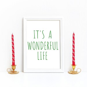 CHRISTMAS PRINTABLE Bundle, It's a Wonderful Life, Christmas Sign, DIY ...