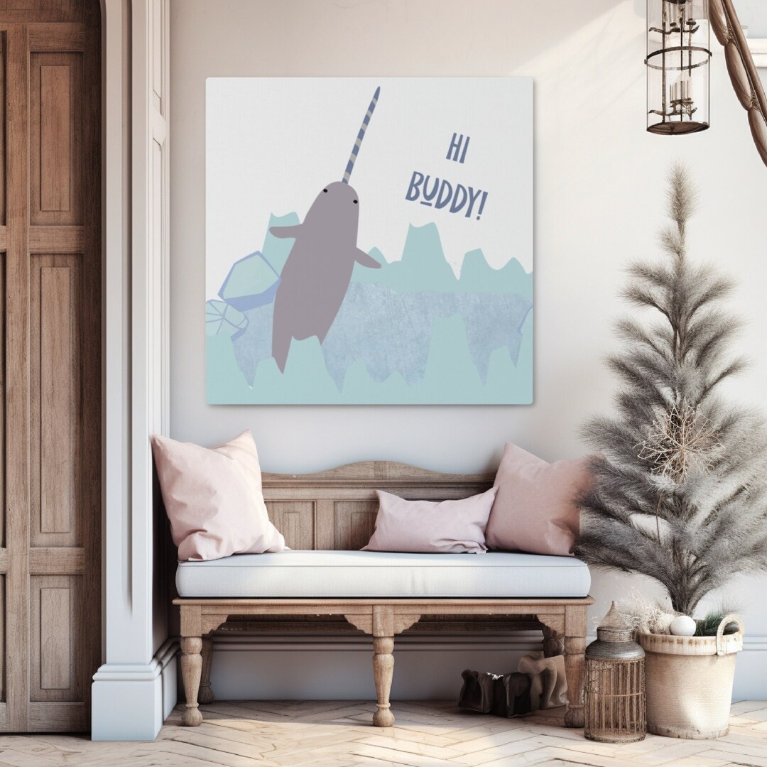 Hi Buddy Sign Narwhal Sign, Elf Movie Sign, Christmas Sign, Childrens ...