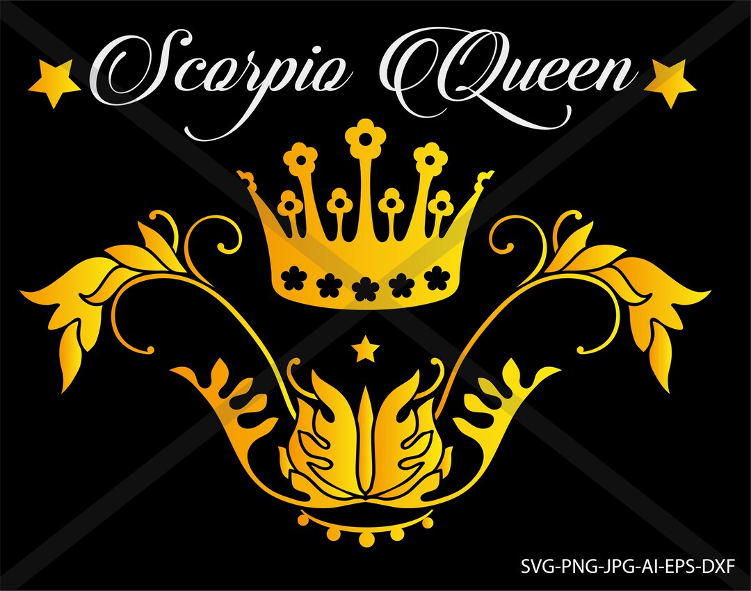 Reina escorpión zodiac svg. silueta DESCARGA INSTANTÁNEA - Etsy México