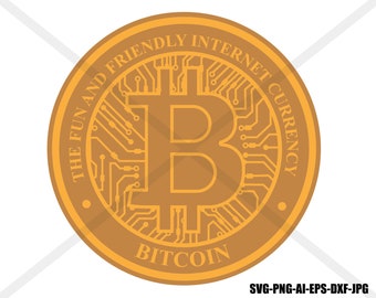 Bitcoin Dxf Svg Ai - Etsy UK