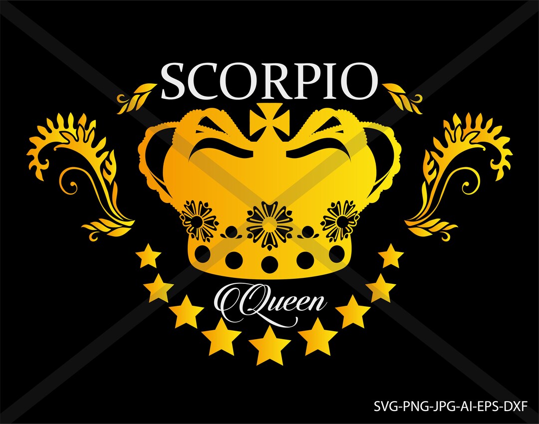 Scorpion Queen Zodiac Svg. Silhouette INSTANT DOWNLOAD - Etsy