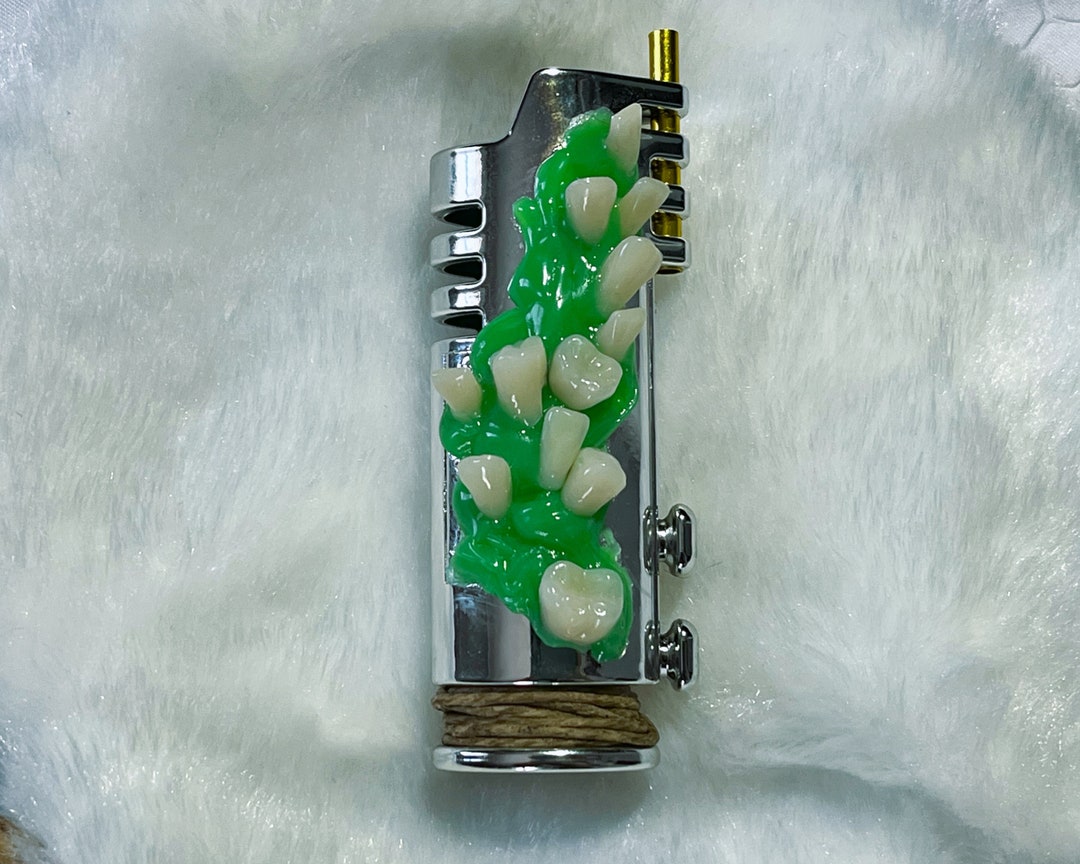 Cursed Item Teeth Monster Lighter Cases Hemp Wick Lightercase Gift Idea ...