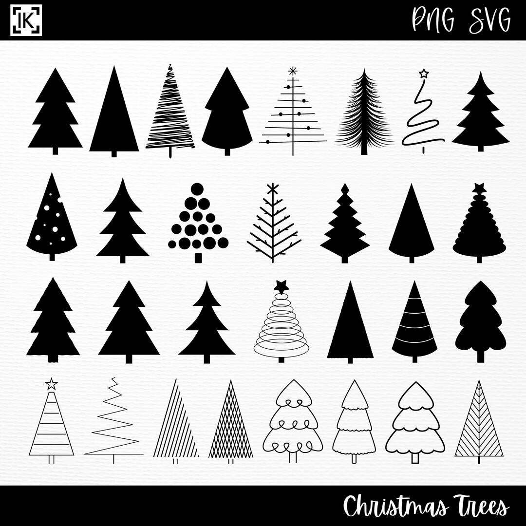 30 Fun Christmas Tree Cliparts, Christmas Tree Svg & Png, Xmas Tree Svg ...