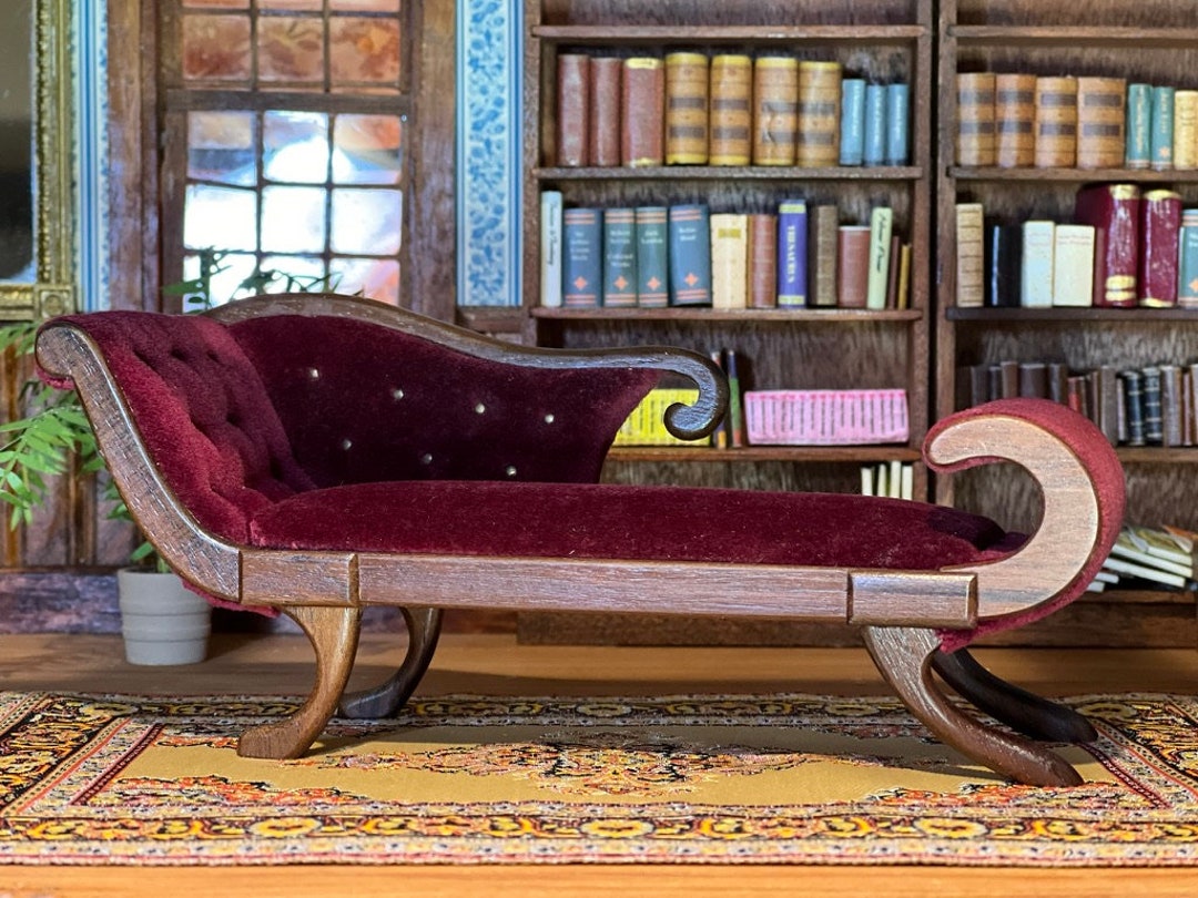 Vintage Sonia Messer Burgundy Velvet Chaise Longue - Etsy