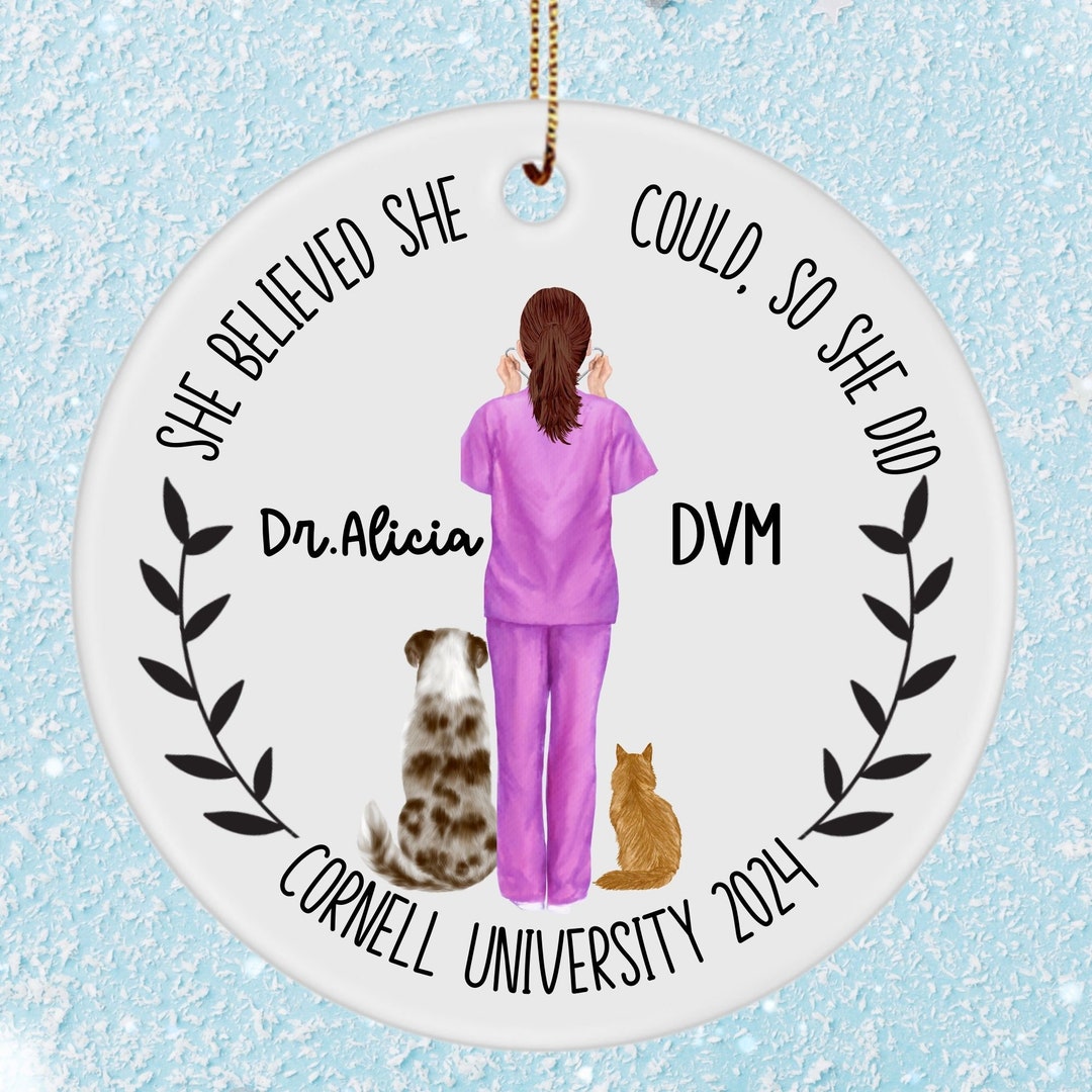 Vet Graduation Gift, Custom Ornament for Graduating Vet, New Doctor ...