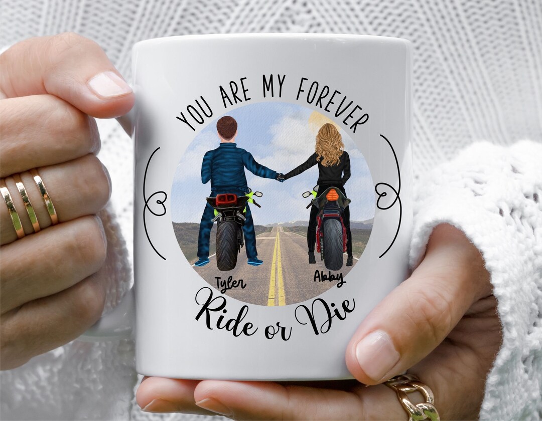 Personalized Biker Couple Mug, Motorcycle Gifts, Motorbike Gifts ...