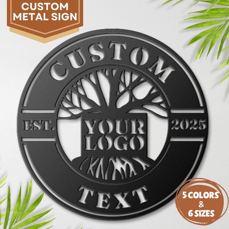 Custom Metal Logo Sign, Your Design Sign, Personalized Outdoor/indoor ...