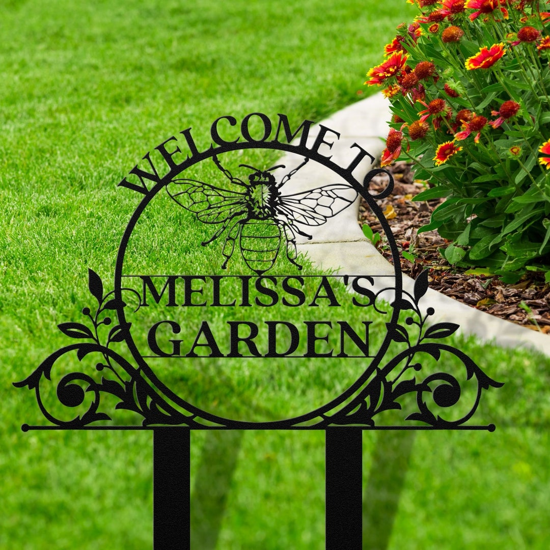 Personalized Garden Stake Metal Sign, Garden Stake Metal Sign, Garden ...