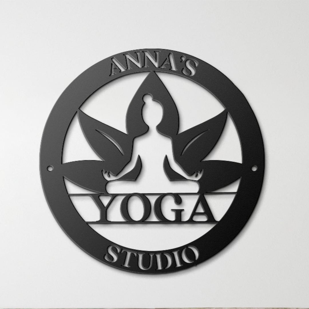 Custom Metal Yoga Studio Sign, Personalized Yoga Wall Art - Etsy