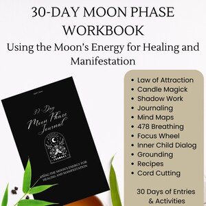 Moon Phase Workbook With Over 100 Pages of Prompts, Exercises, Recipes ...