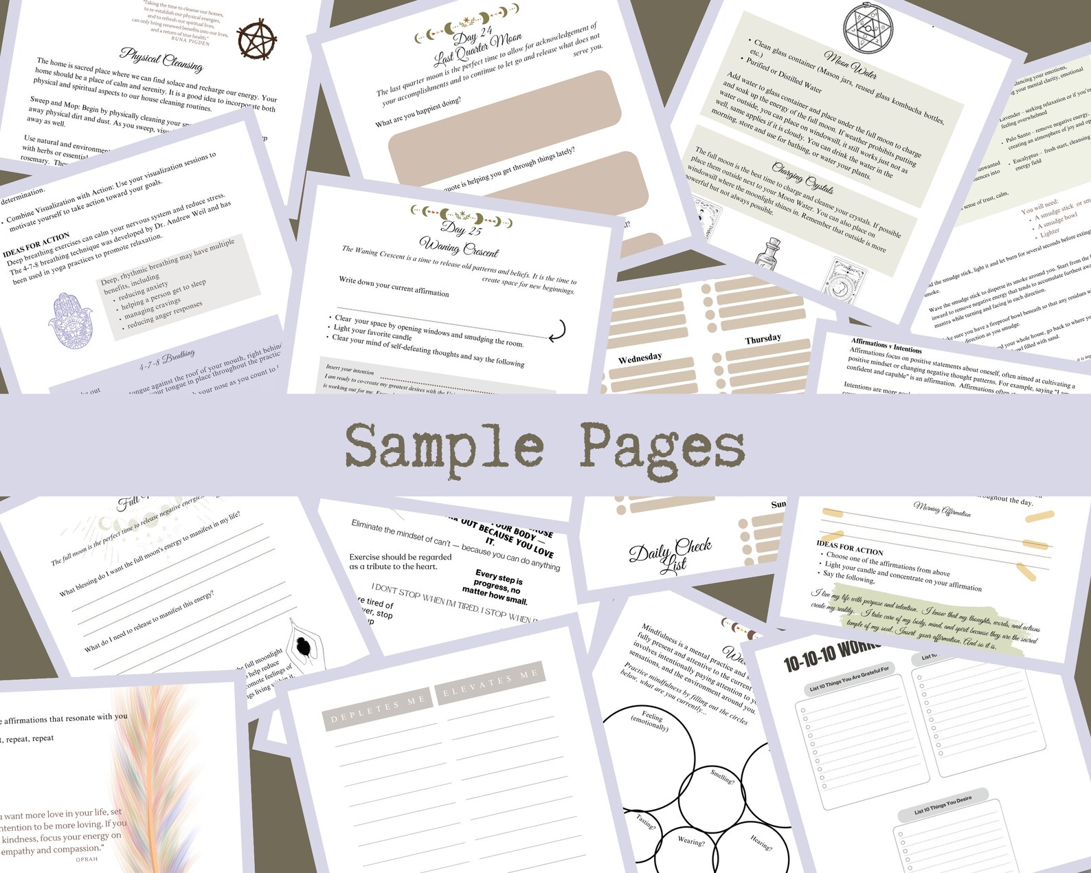 Moon Phase Workbook With Over 100 Pages of Prompts, Exercises, Recipes ...