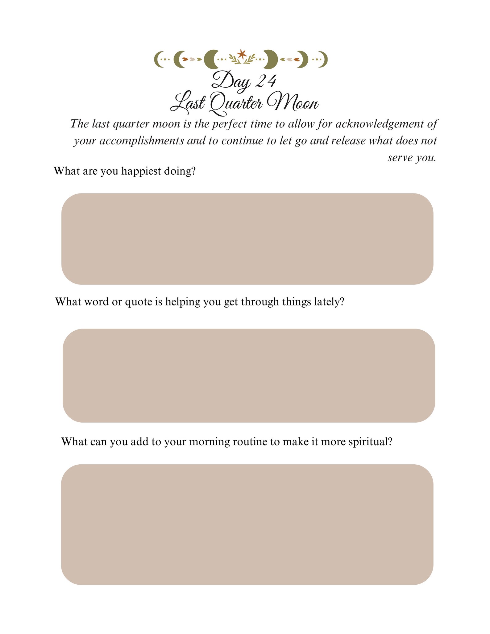 Moon Phase Workbook With Over 100 Pages of Prompts, Exercises, Recipes ...