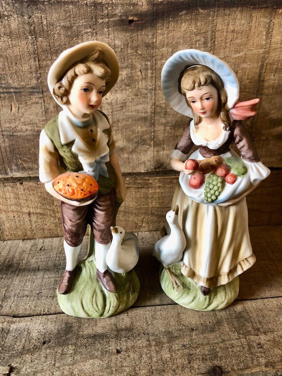 Vintage 1940s lefton Matching Figurines Harvest - Etsy
