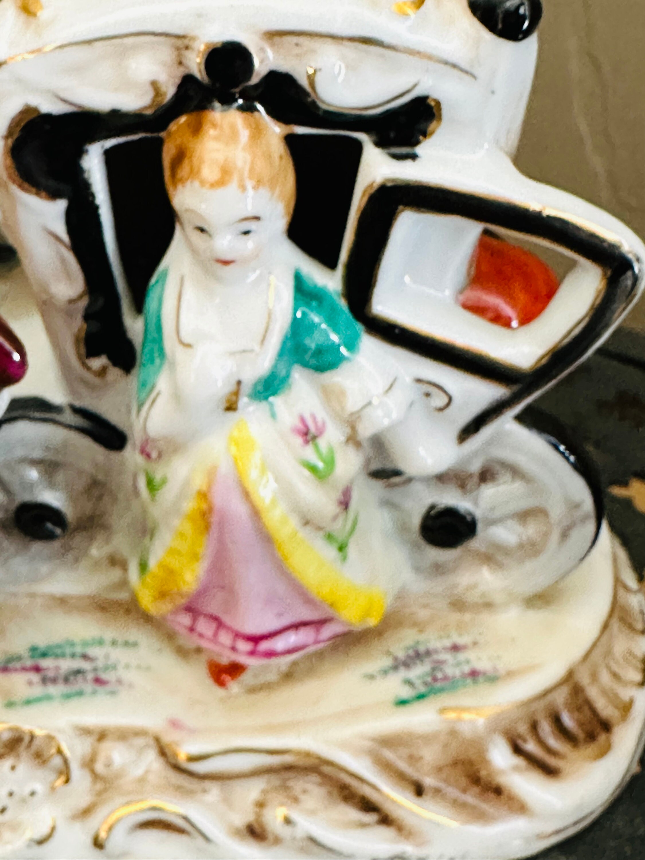 Vintage Porcelain Figurine Made in Occupied Japan Coach With Driver and ...