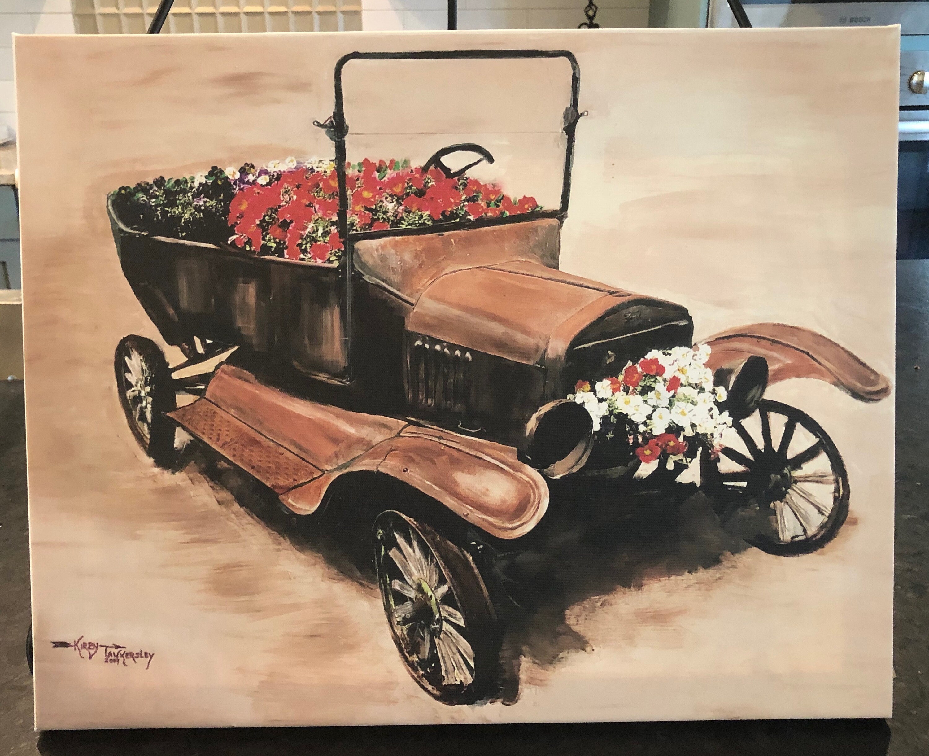 Ford Print 20x16 of Painting on Stretched Canvas - Etsy