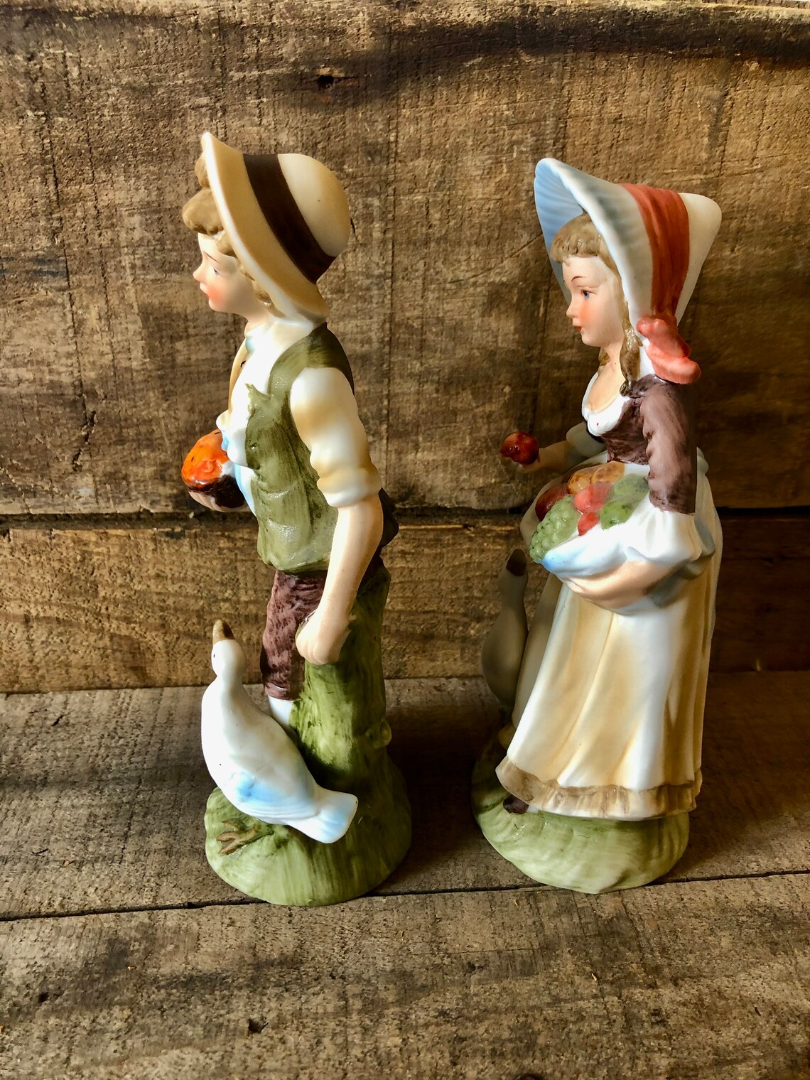Vintage 1940s lefton Matching Figurines Harvest - Etsy