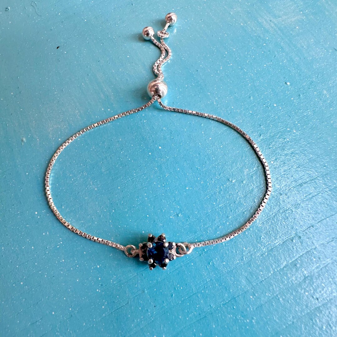 Liv Bracelet London Blue Topaz Black Diamond Amethyst Sterling Silver ...