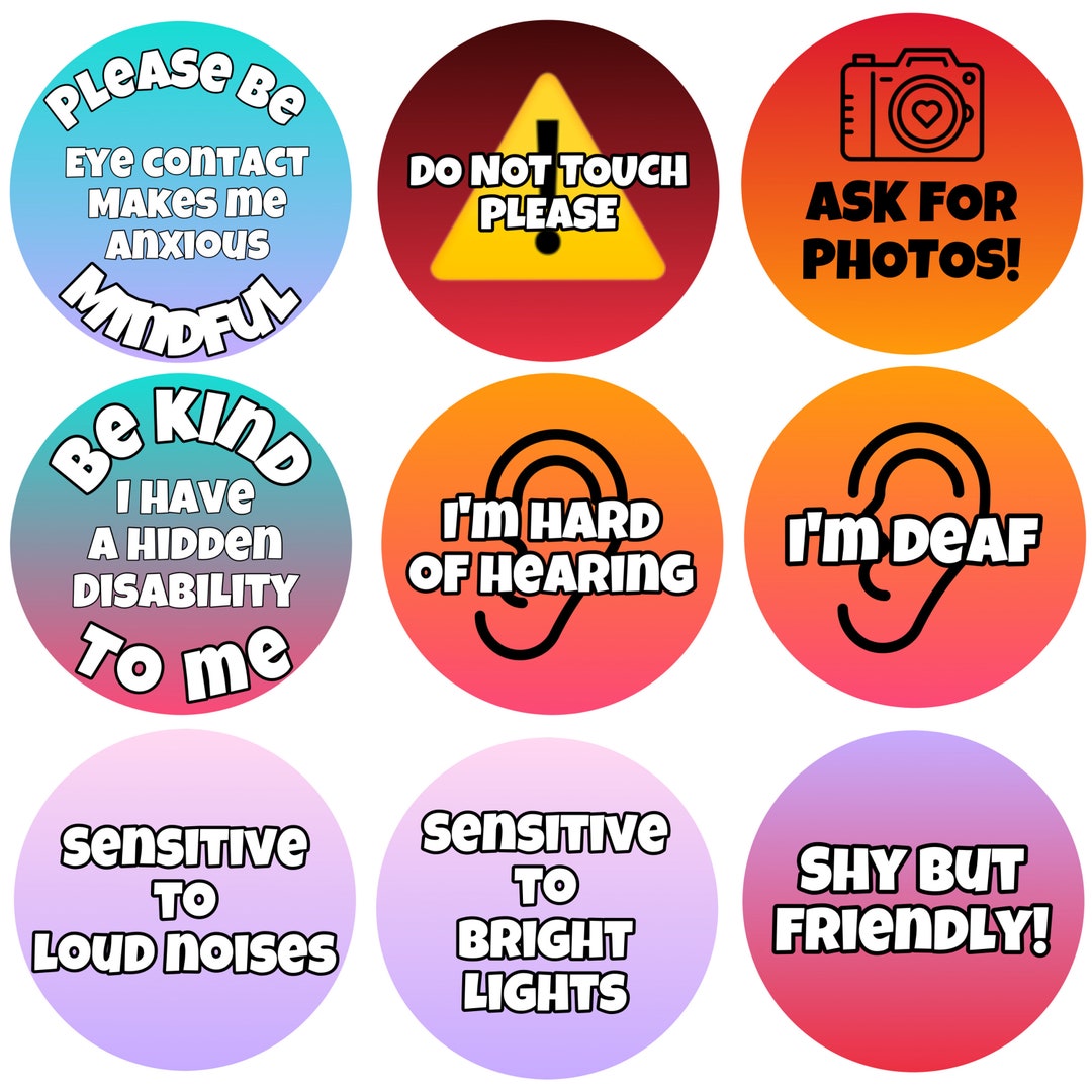 Disability Buttons - Etsy