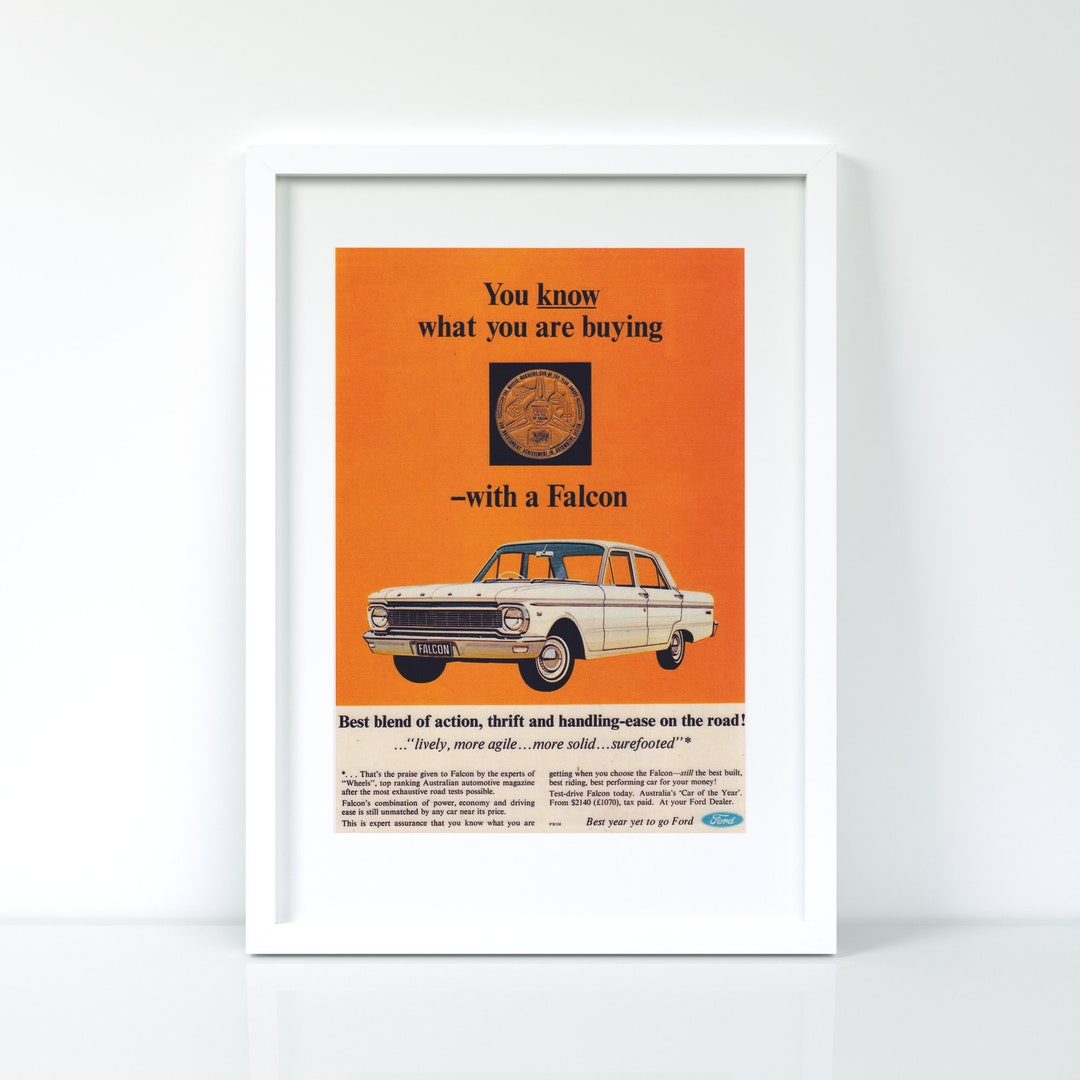 Classic Ford Falcon Print, Australian Car - Etsy Australia