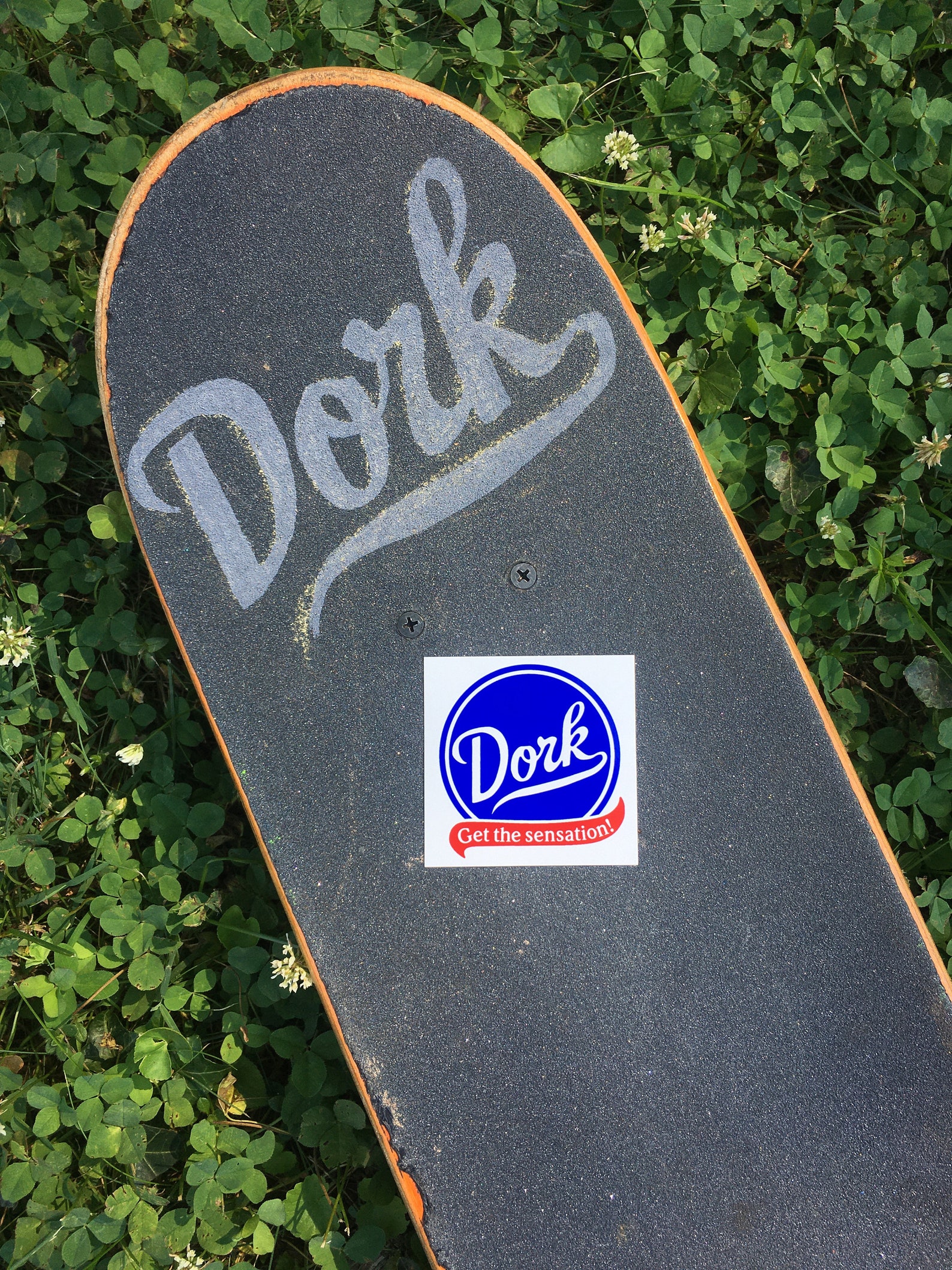Dork Sticker 2.75” X 2.75” - Blue & Red Inks on White Vinyl, Durable ...
