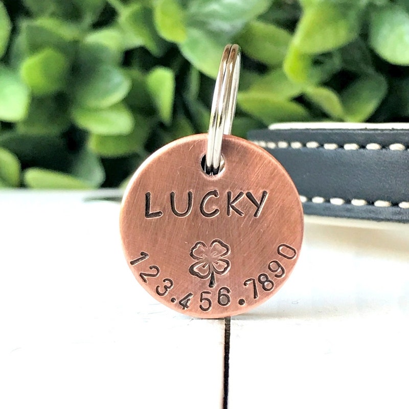 Clover Dog Tag - Etsy