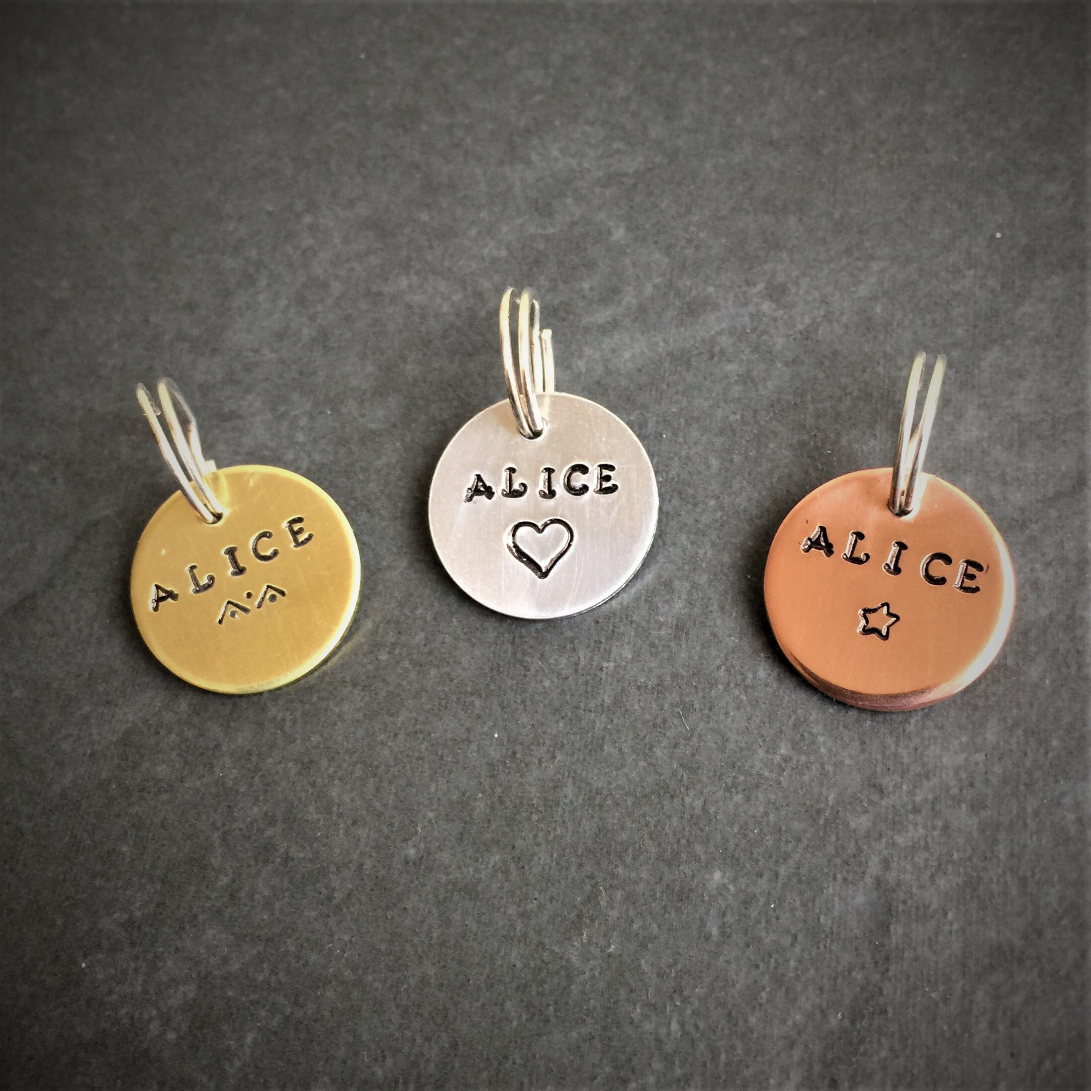 Small pet tag custom pet tag hand stamped pet tag pet ID | Etsy