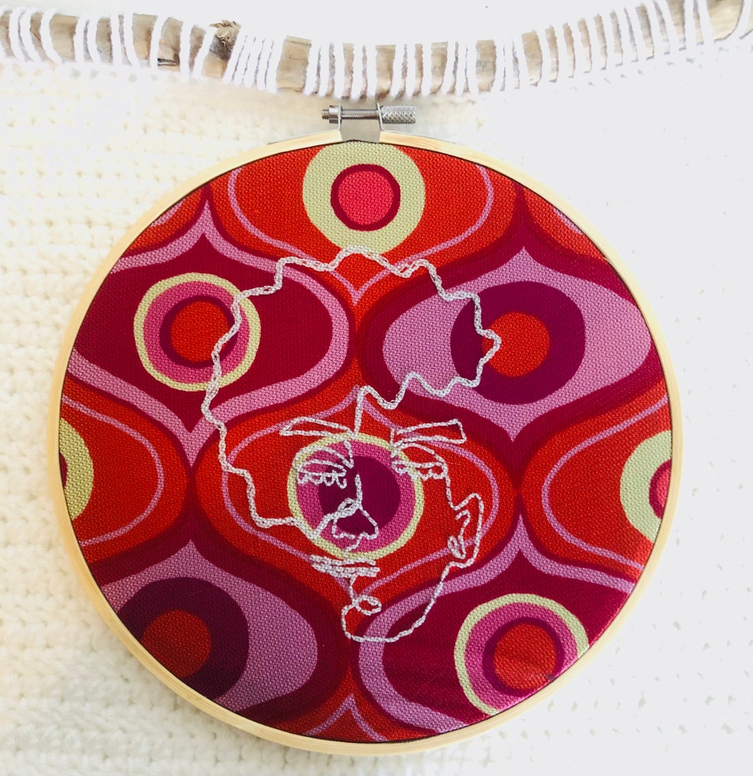 Embroidery Art, Line Art, Line Face, Hand Embroidery, Hand Embroidery ...