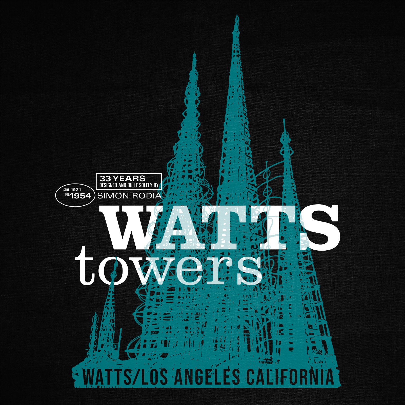 Watts Towers T-shirt - Etsy