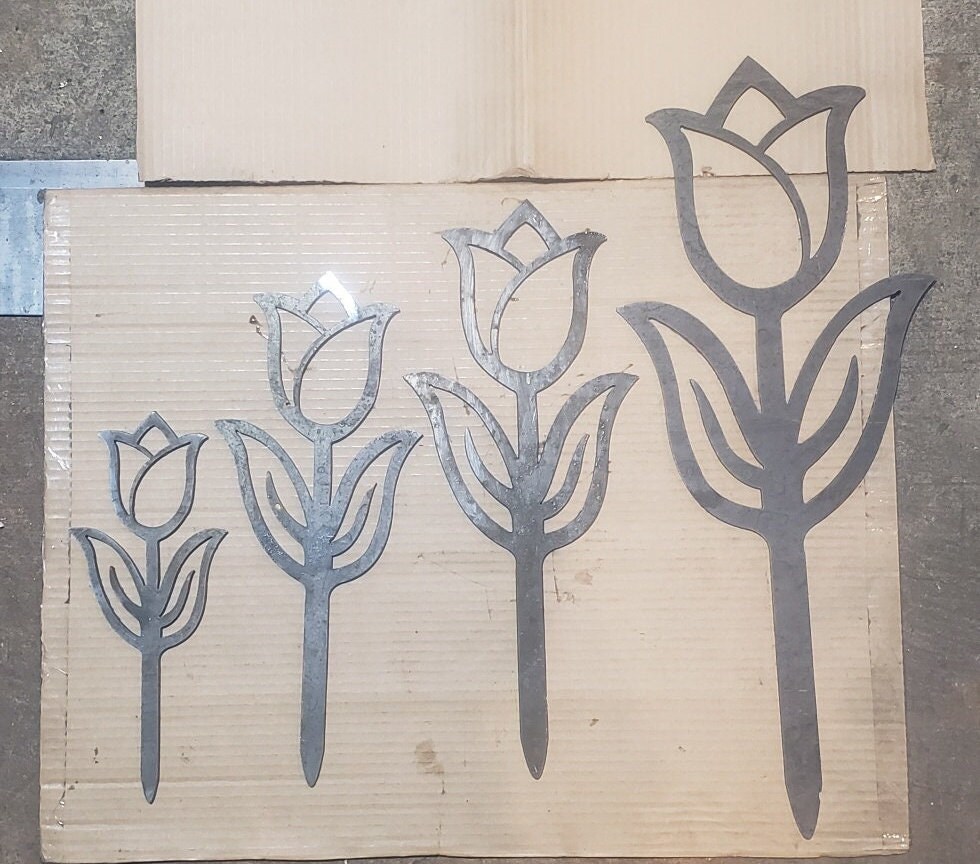 Metal Tulip Dxf File - Etsy