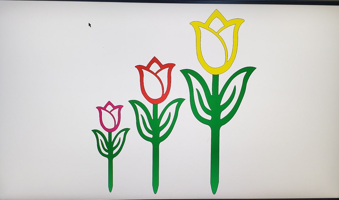 Metal Tulip Dxf File - Etsy