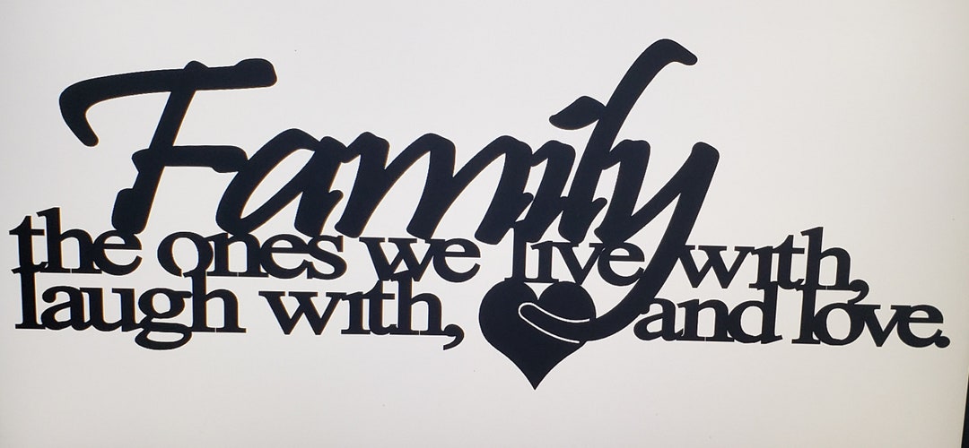 Family Sign Dxf File - Etsy