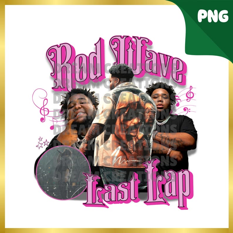 Rod Wave PNG, Last Lap Tour, Pink Rod Wave, Rod Wave Shirt Design, Last ...